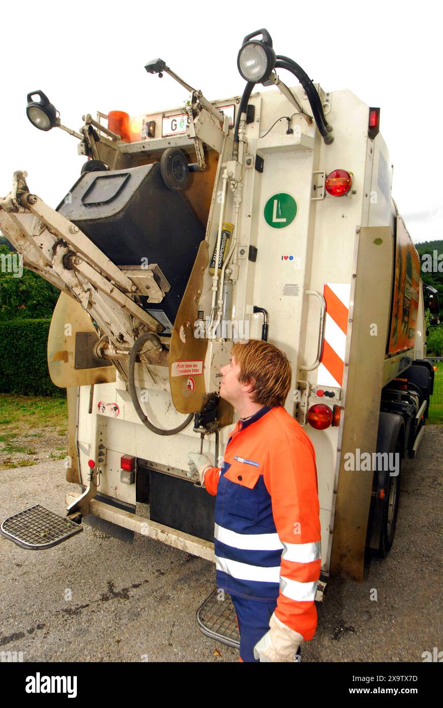 a garbage at the waste collection, waste separation and recycling ...