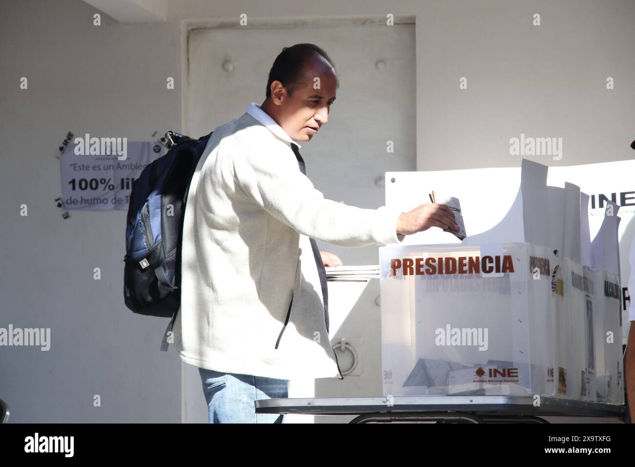 2024 Mexico General Elections A Mexican citizen casting their vote at ...
