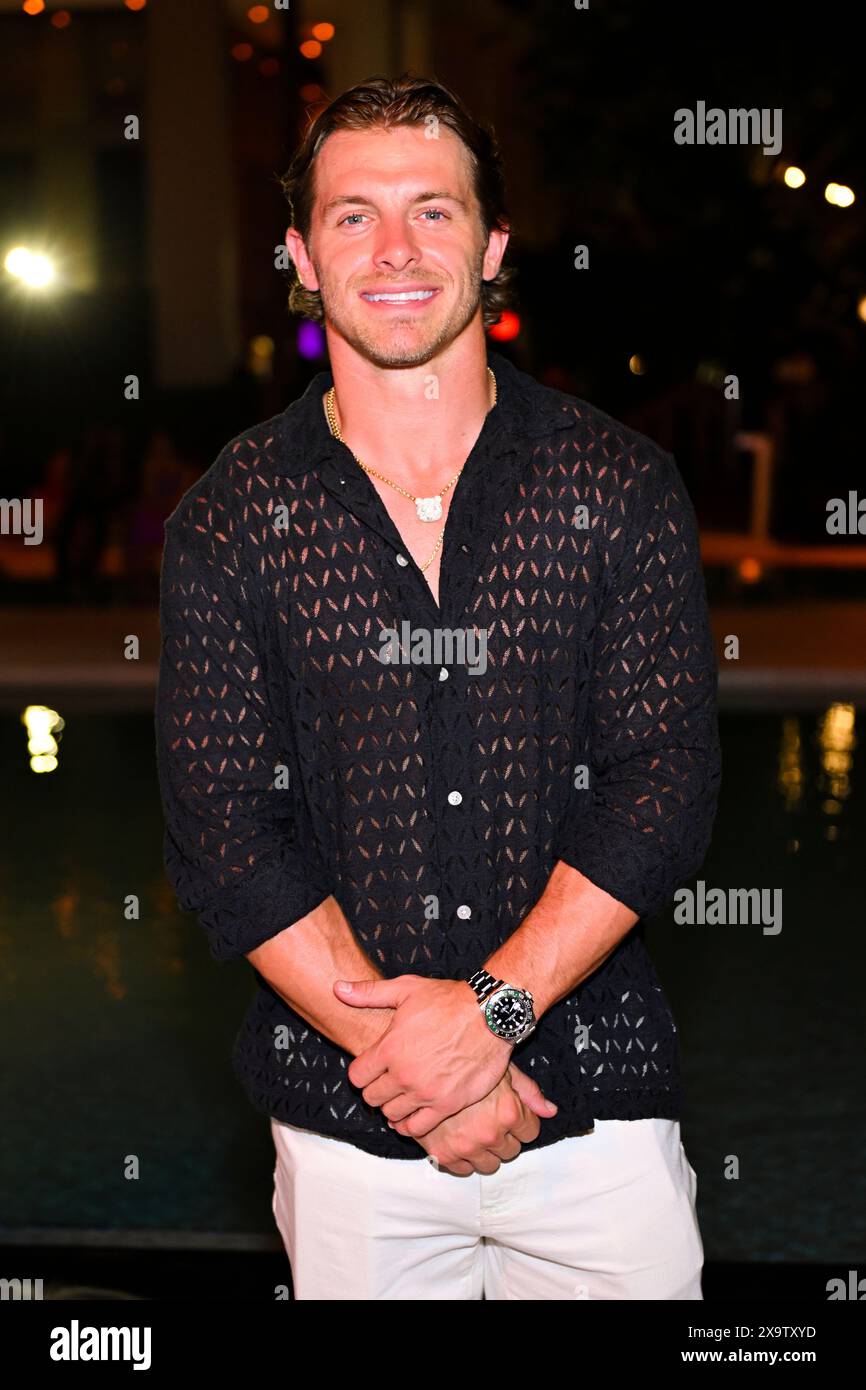 Braxton Berrios attends the Sports Illustrated swimsuit runway show in ...