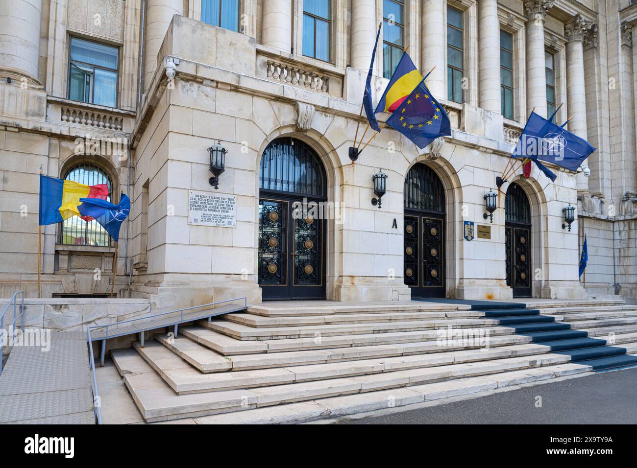 Bucharest, Romania. May 25, 2024. external view of the Ministry of ...