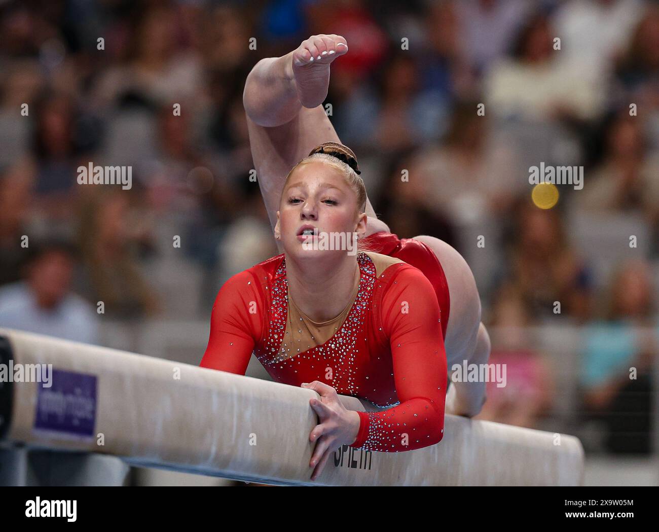 Fort Worth, Texas, USA. June 2, 2024: Eveylynn Lowe competes on the ...