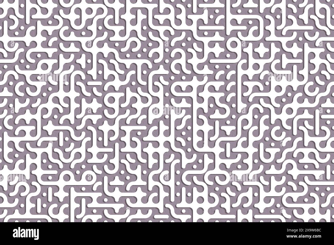 Seamless Truchet pattern with maze like volumetric shapes. Modern design illustration Stock ...