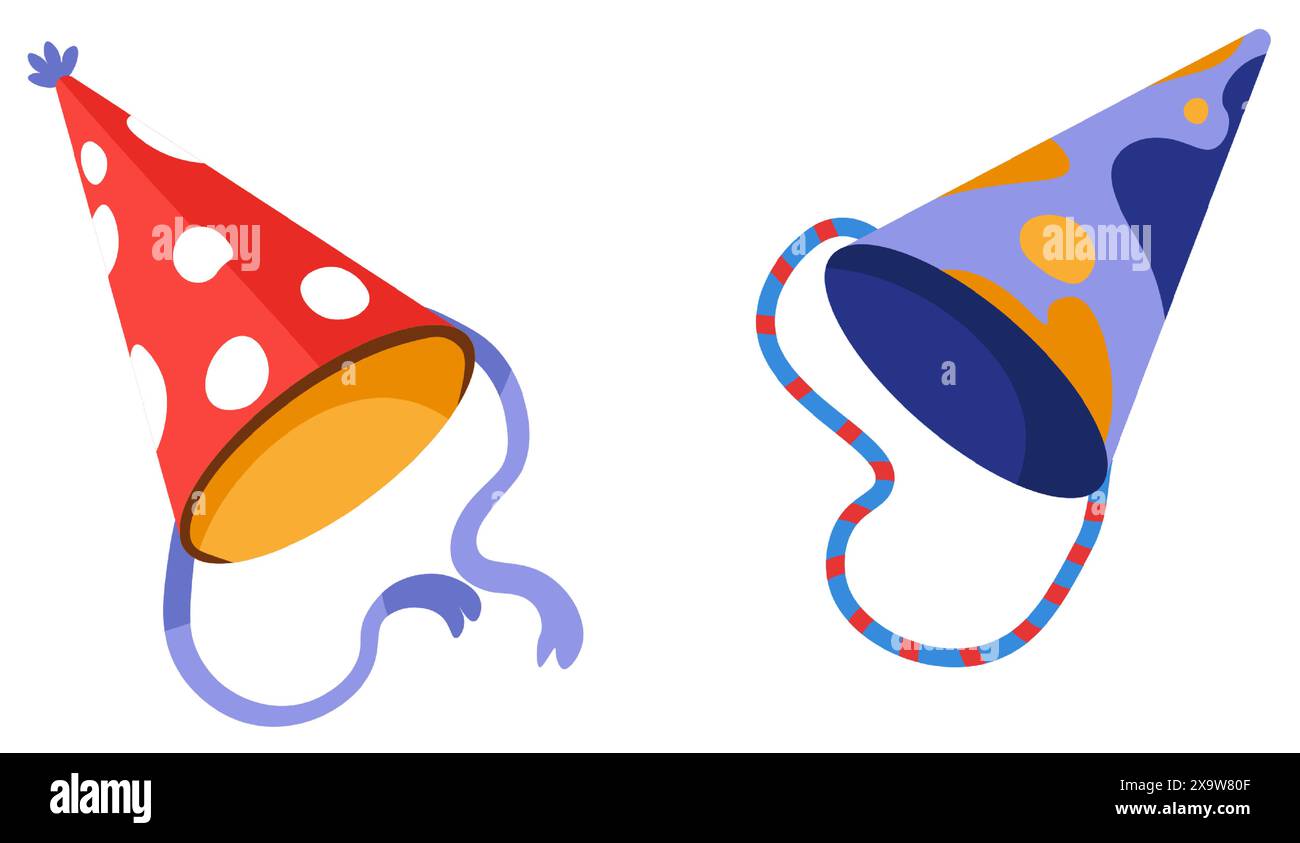 Party Hats Vector Illustration Set Stock Vector Image & Art - Alamy