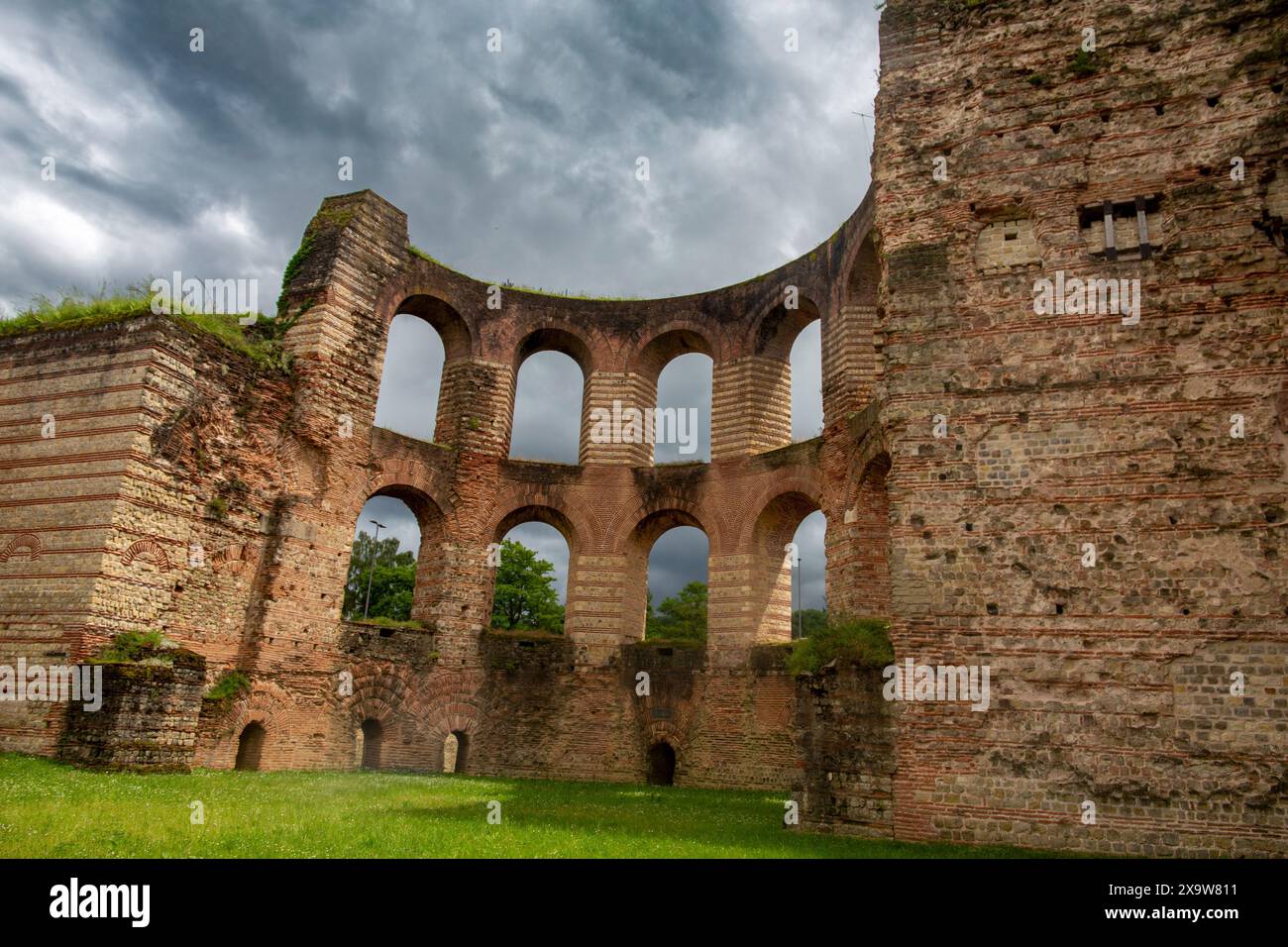UNSECO World Heritage Site in Trier: The Imperial Baths, remains of an ...