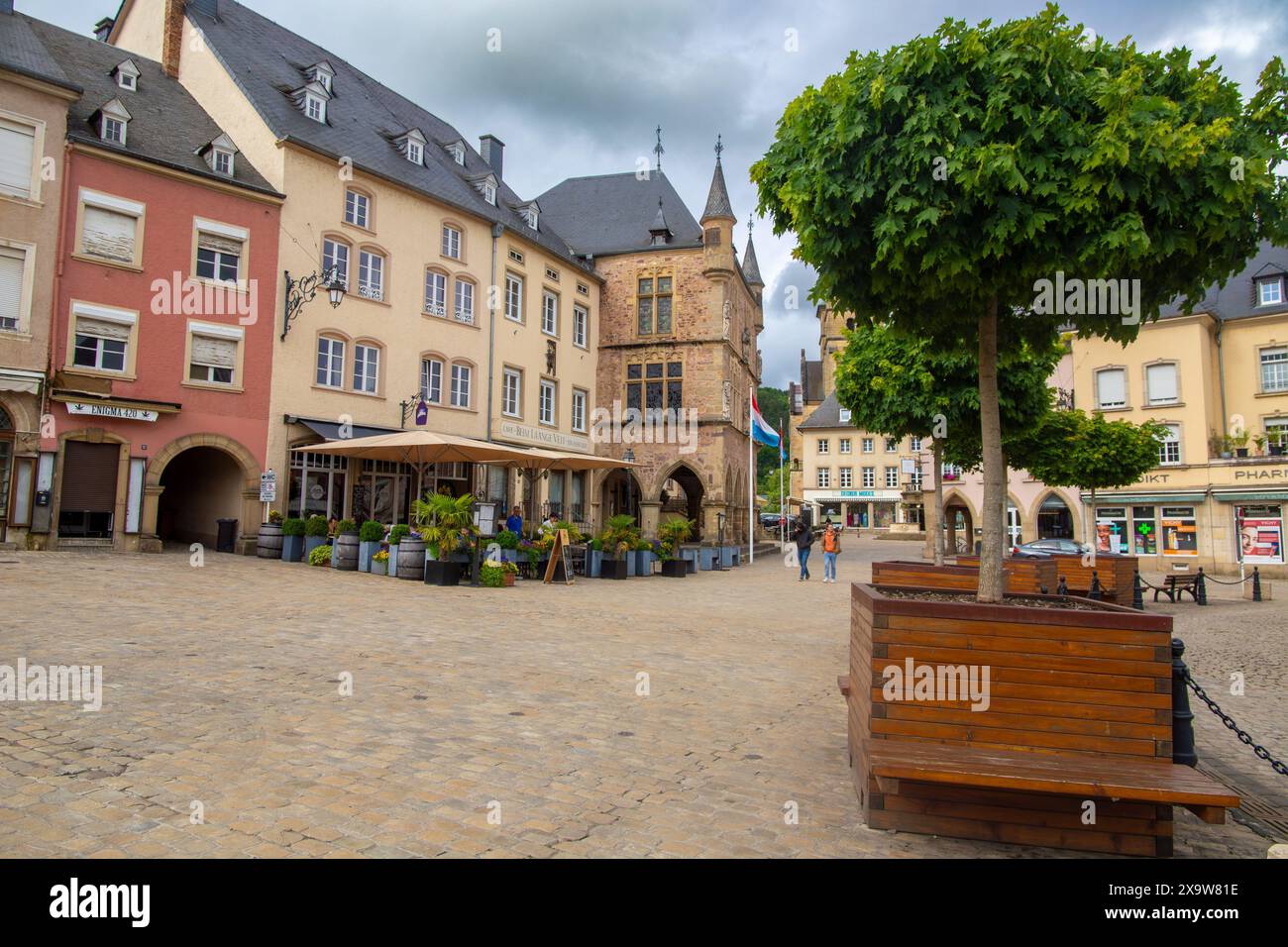 May 29, 2024: Centre of Echternach, Luxembourg. Echternach is the ...