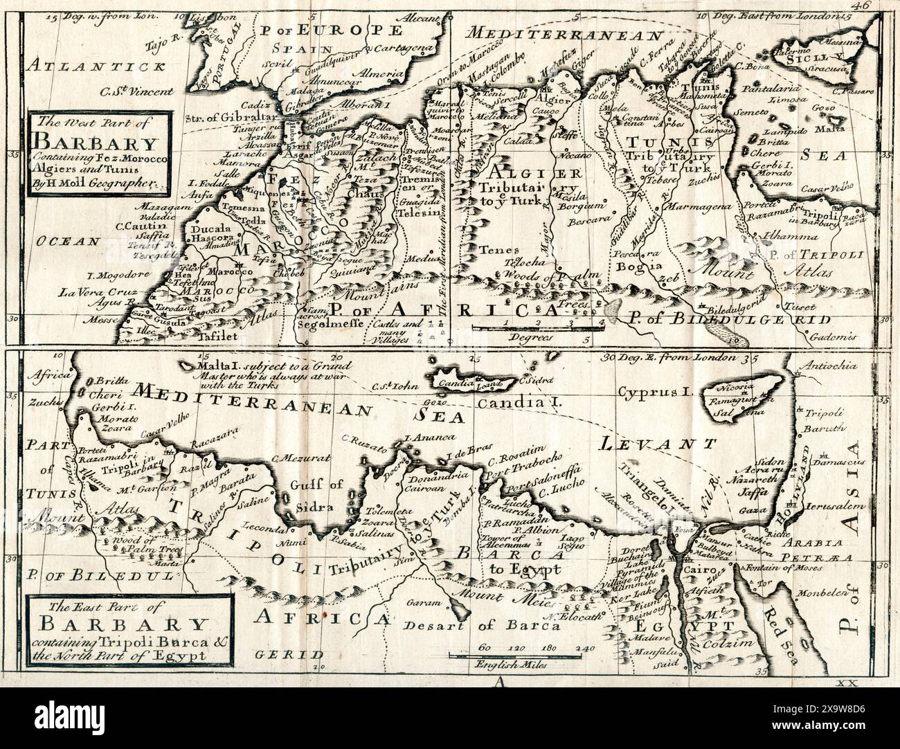 Old map of algiers hi-res stock photography and images - Alamy