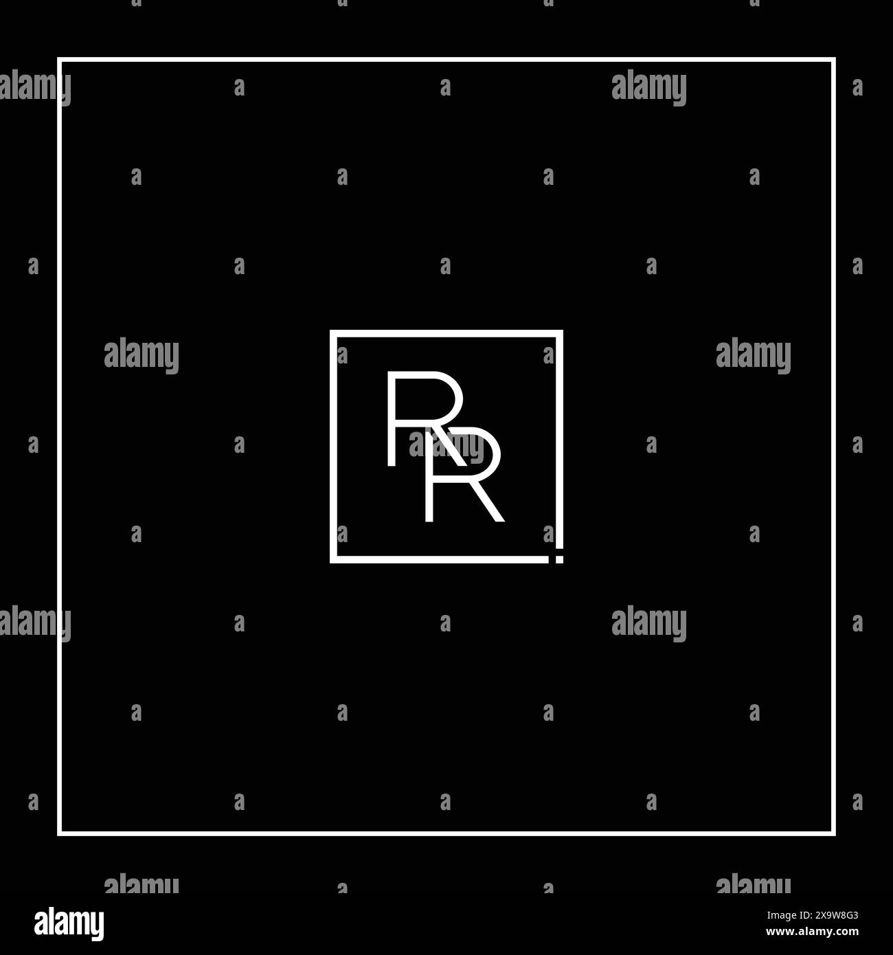 Initial RR Vector Logo - Elegant Monogram Template for letter R and R ...