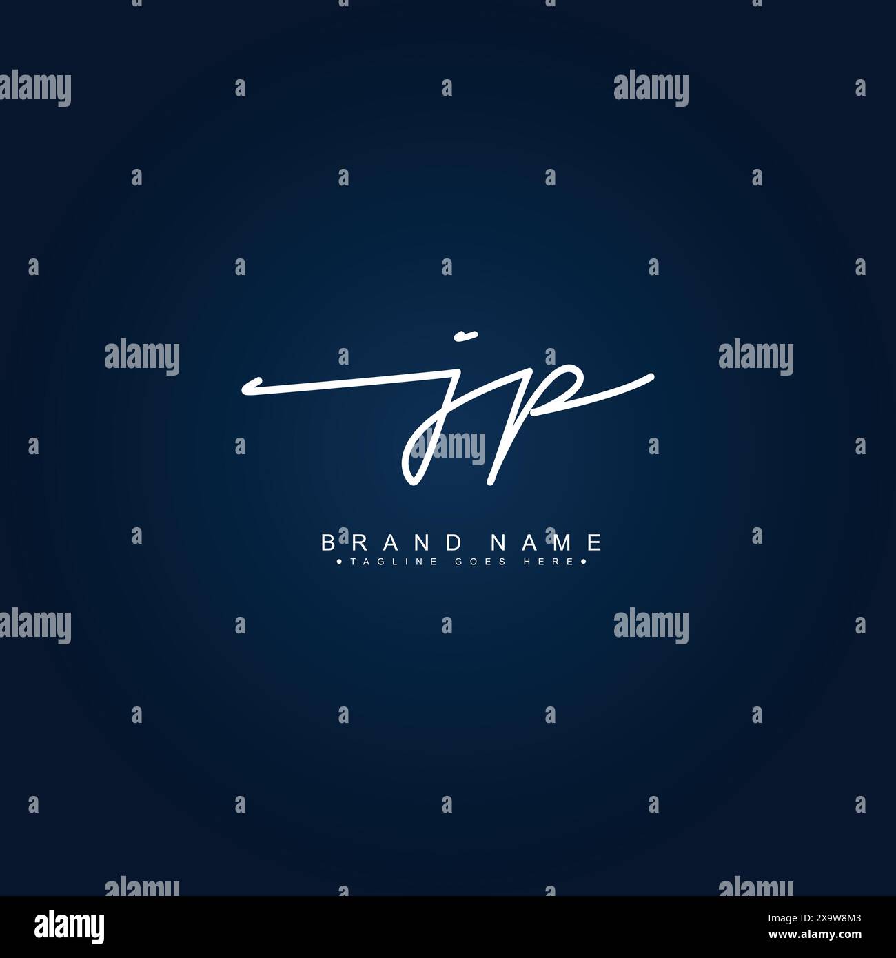 JP Handwritten Signature logo - Vector Logo Template for Beauty ...