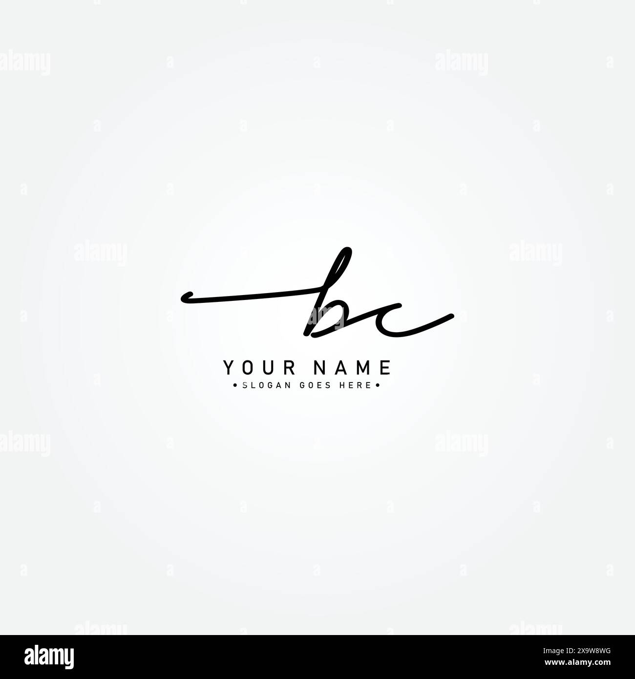 BC Initial Letter Signature Logo Template - Handwritten Vector Logo ...