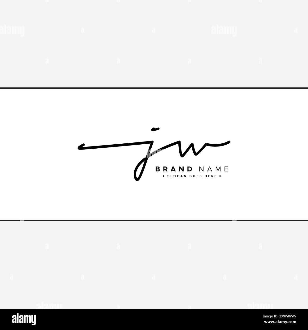 JW Initial Logo in Signature Style for Photography and Fashion Business ...