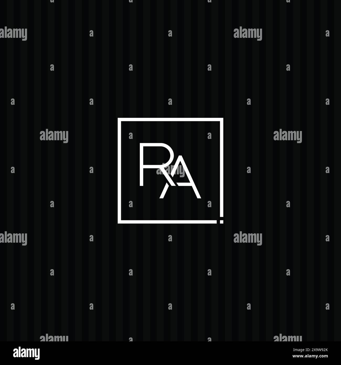 Vector Template for Initial Letter RA Logo - Elegant Monogram Logo for Alphabet R and A Stock ...