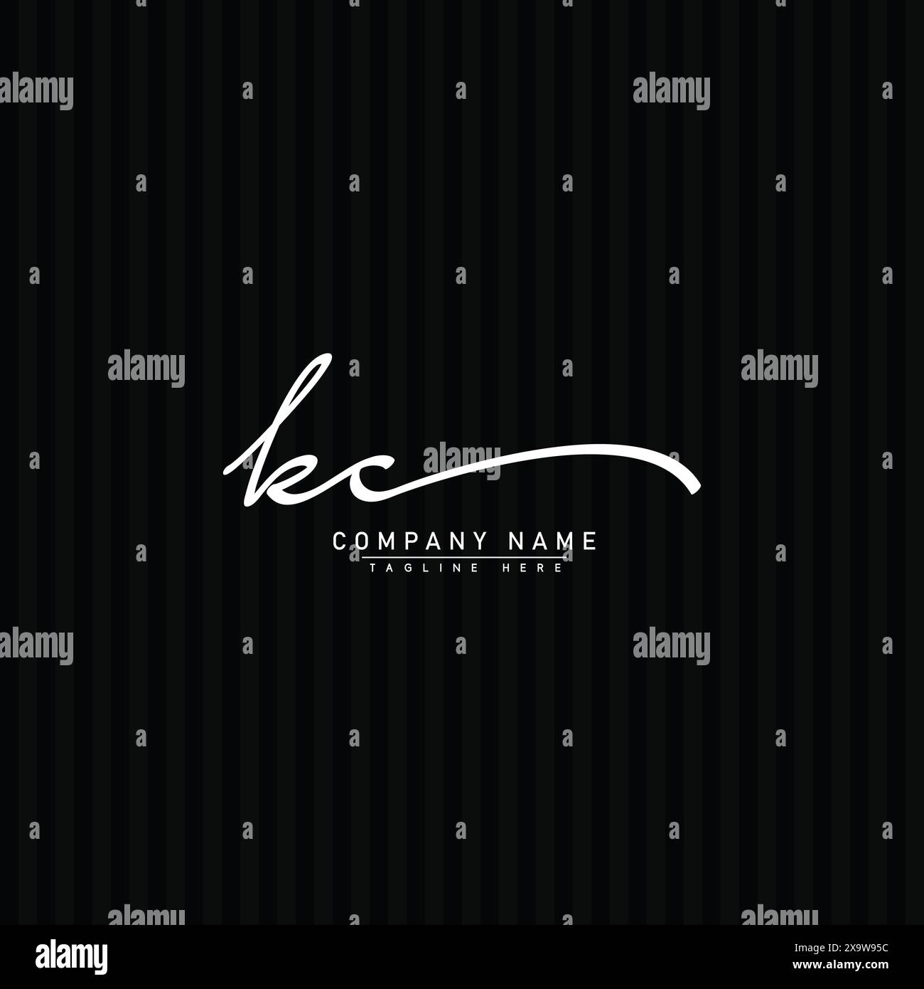 KC Simple Signature Logo - Handwritten Vector Template for K and C Logo ...