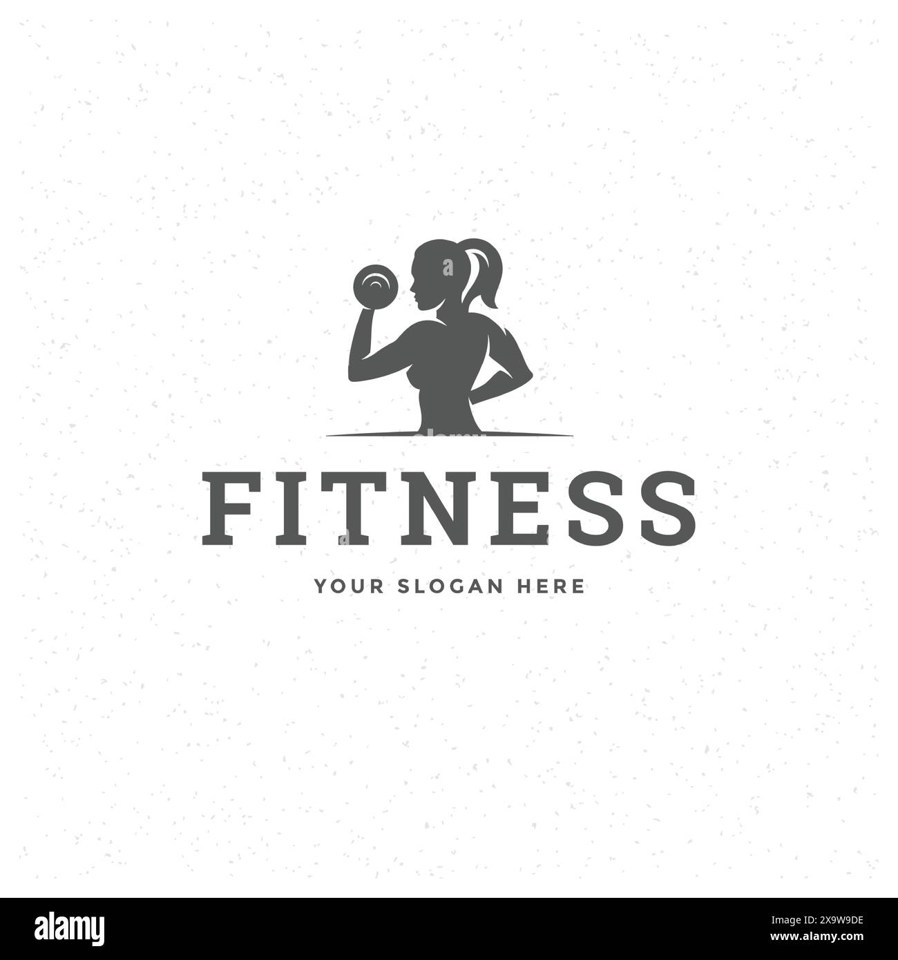 Bodybuilder woman logo or badge vector illustration female lifting ...