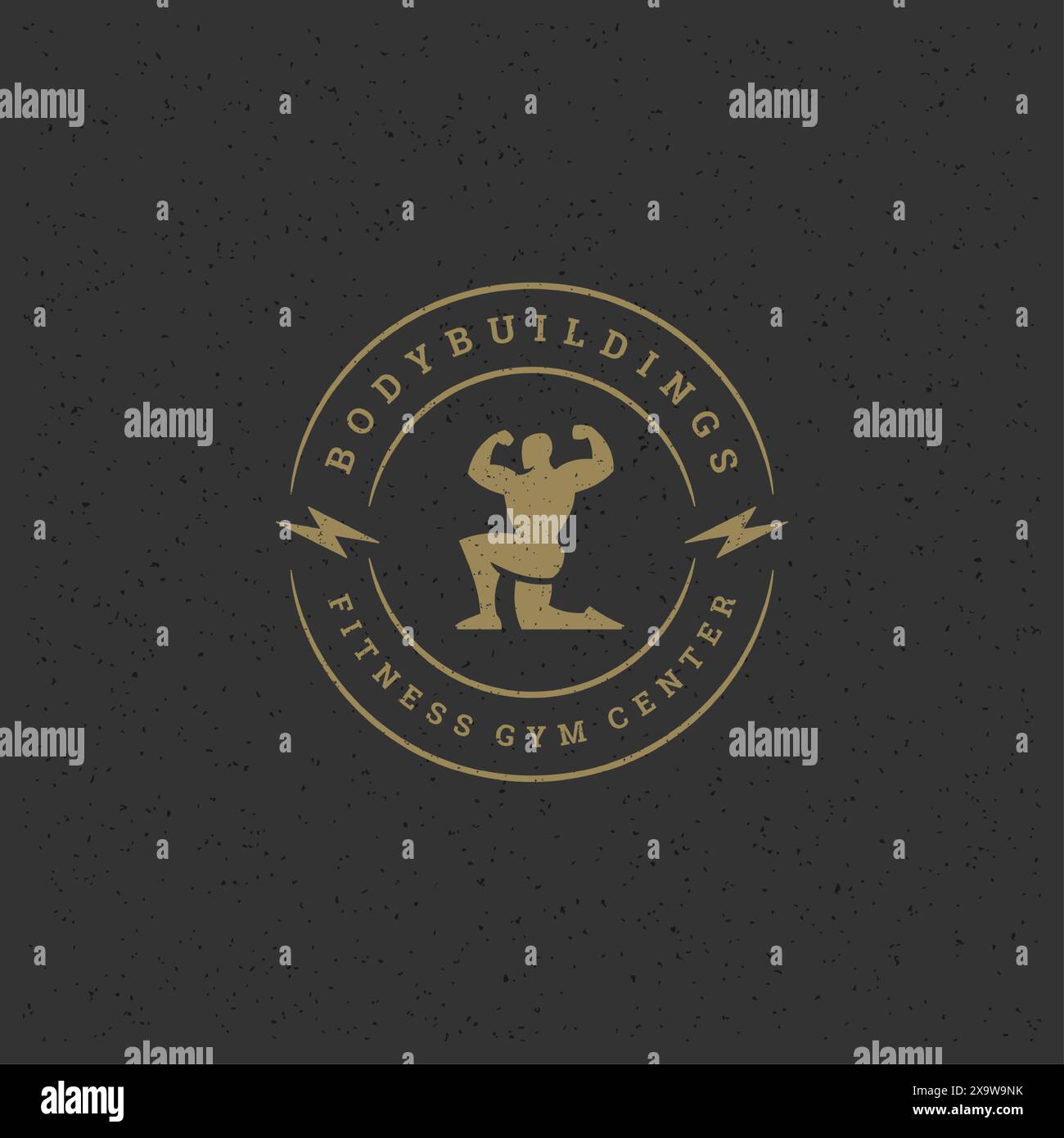 Vintage body builder Stock Vector Images - Alamy