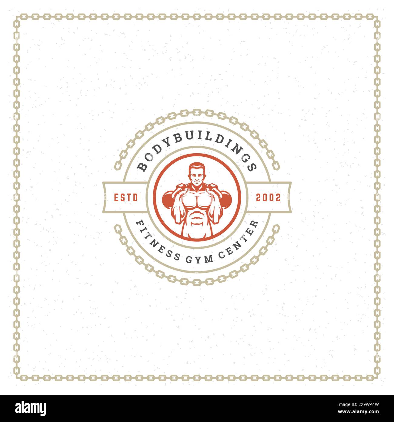 Bodybuilder man logo or badge vector illustration, male kettlebell lifting symbol silhouette ...