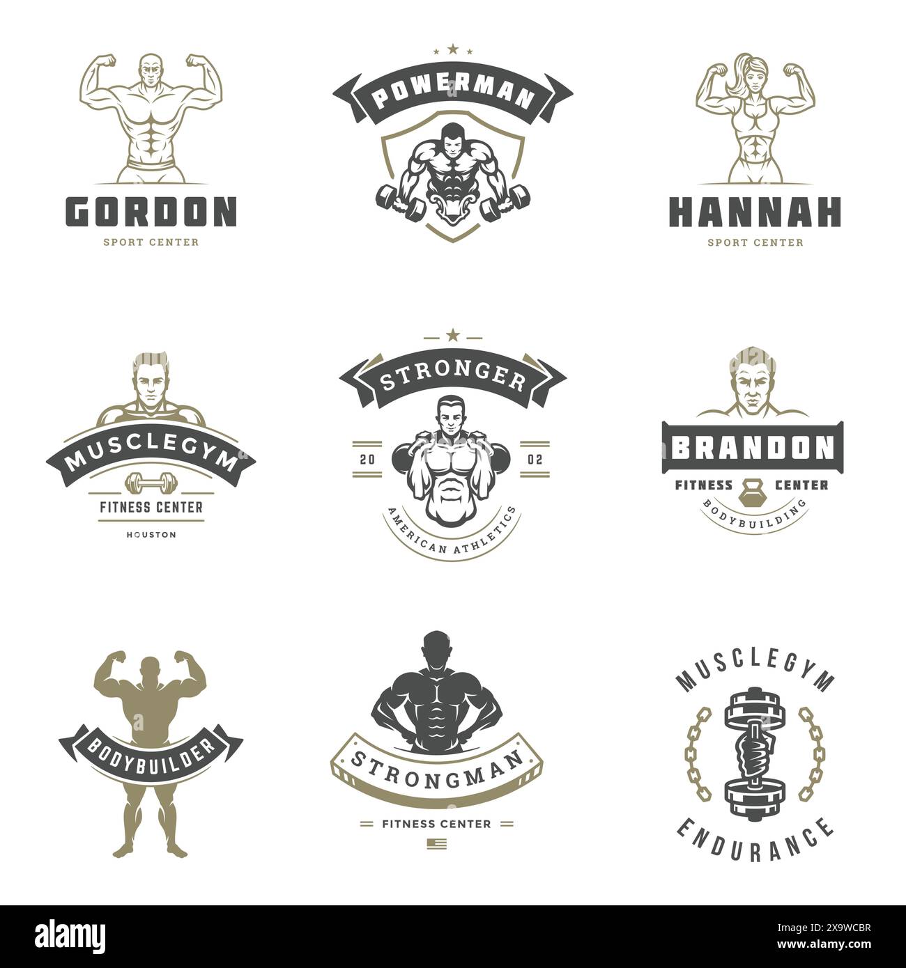 Fitness center signs Stock Vector Images - Alamy