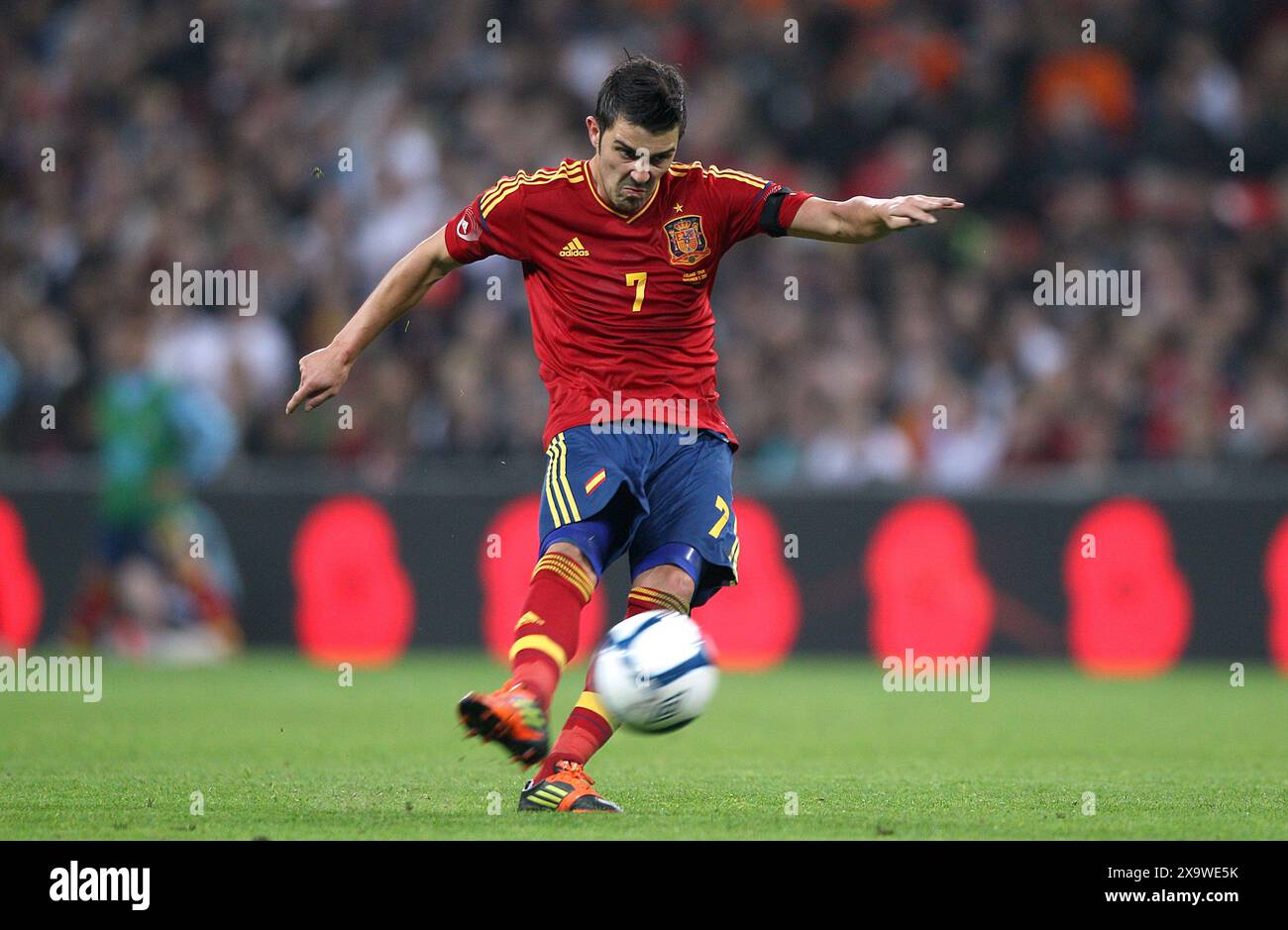 File photo dated 12/11/11 of Spain???s David Villa. There have been ...