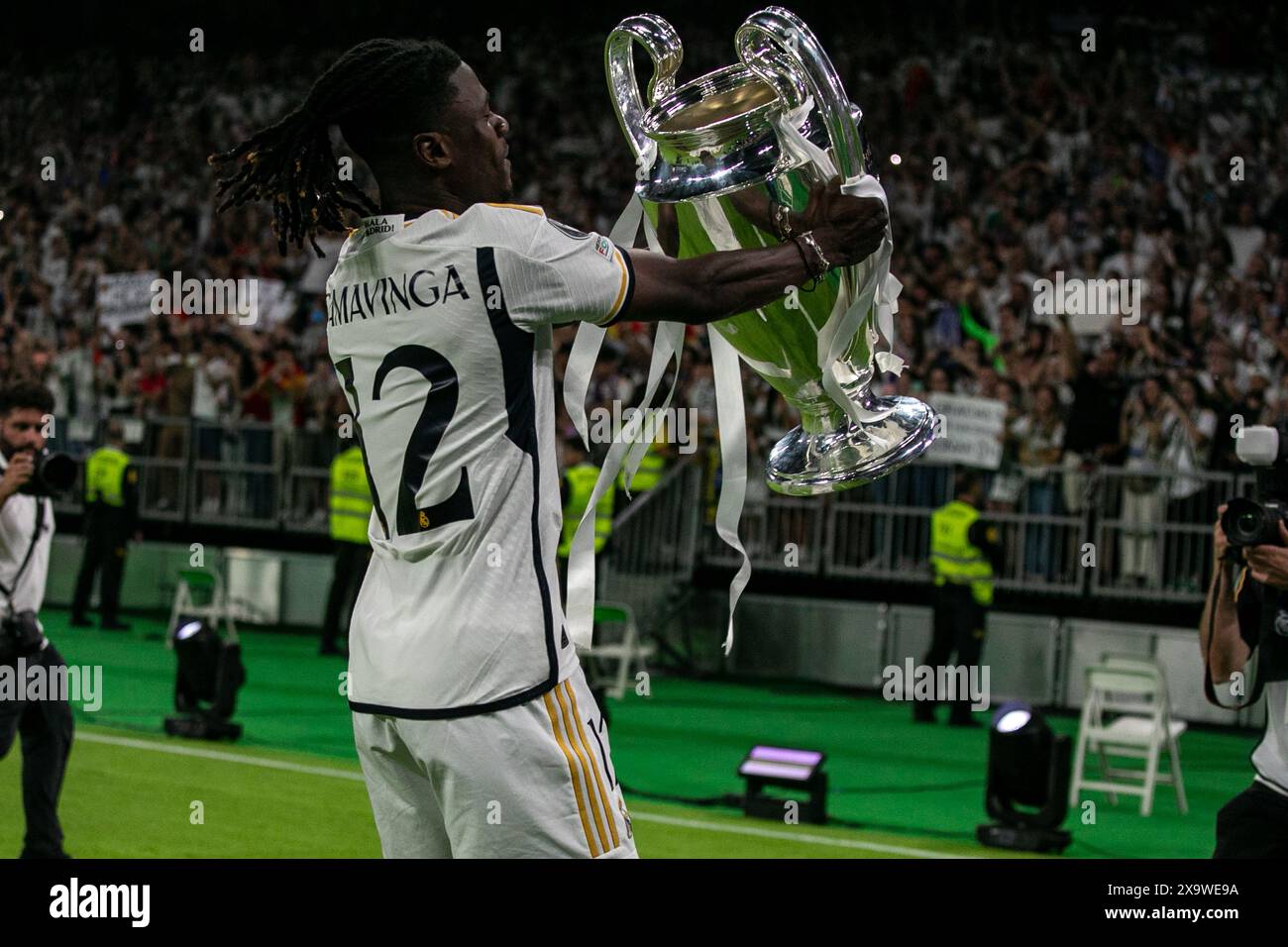 Madrid, Spain. 02nd June, 2024. Eduardo Camavinga of Real Madrid walks ...