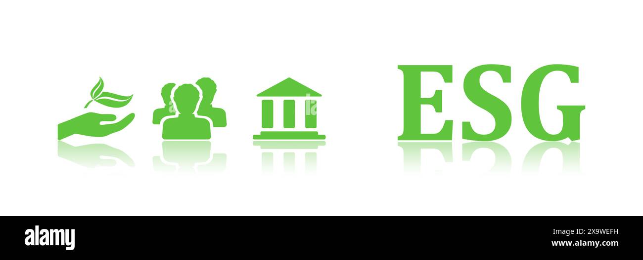Illustration of an esg concept Stock Photo - Alamy