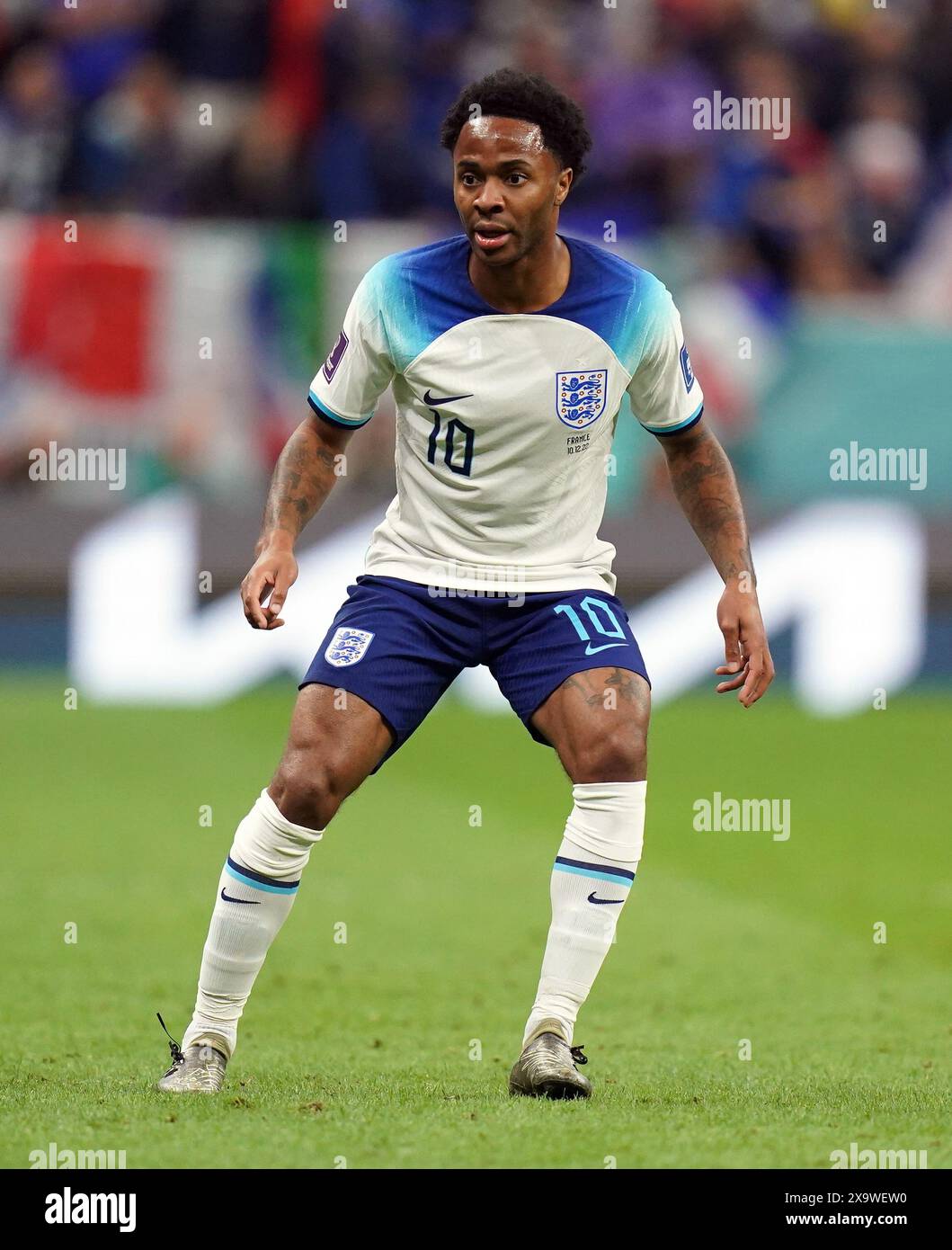 File photo dated 10-12-2022 of England's Raheem Sterling. Raheem Sterling, Marcus Rashford and ...