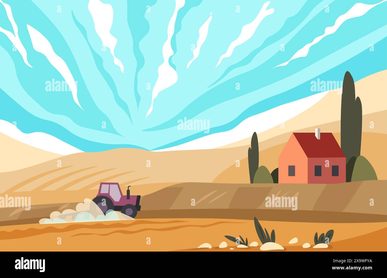 Clouds desert sky Stock Vector Images - Alamy