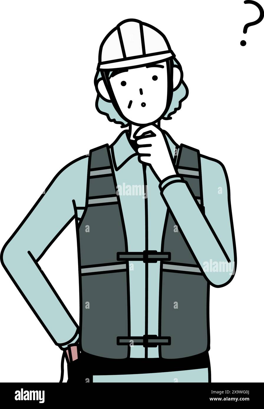 Helmet woman question mark hi-res stock photography and images - Alamy