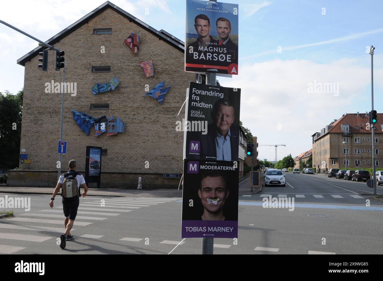 Copenhagen/ Denmark/03 jUNE 2024/ Various danish political hang theier ...