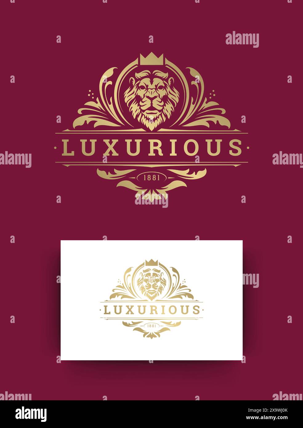 Luxury logo monogram template design vector illustration. Royal ...