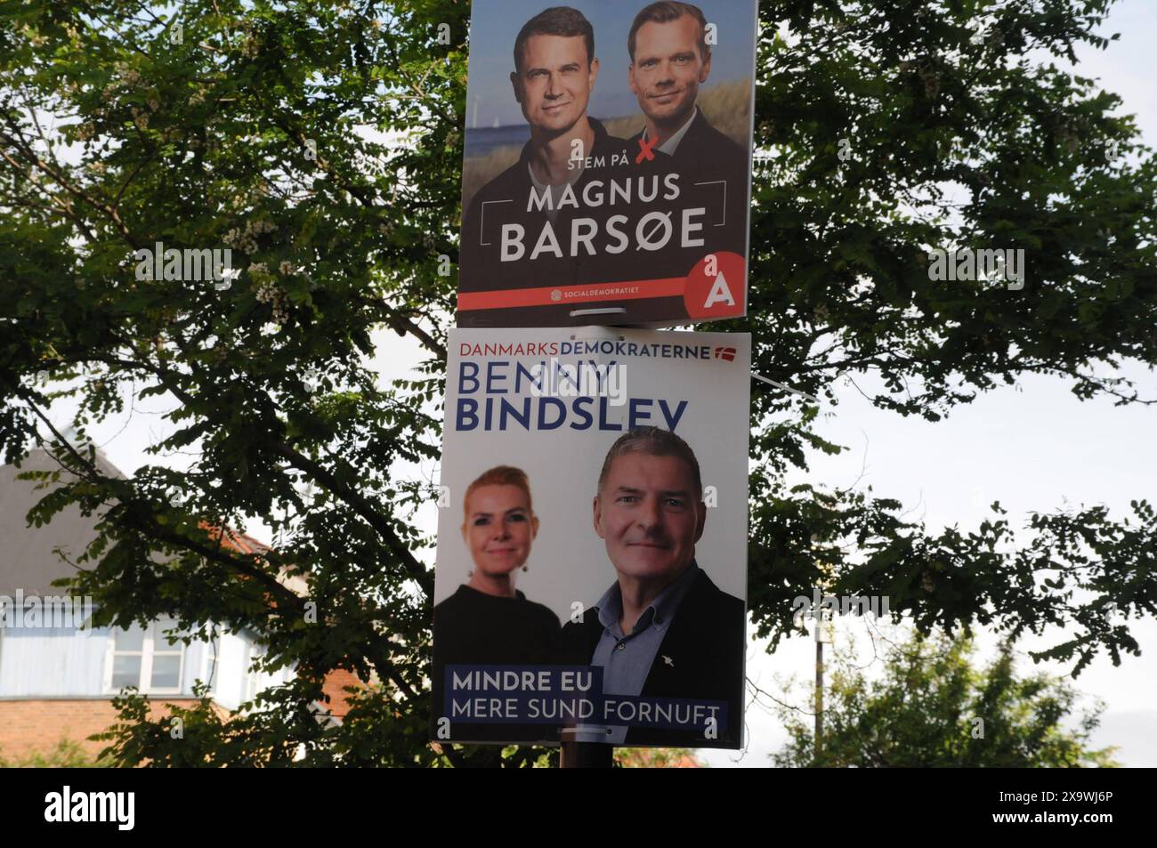 Copenhagen/ Denmark/03 jUNE 2024/ Various danish political hang theier ...