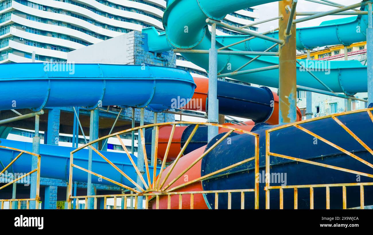 Water park slides fun kids hi-res stock photography and images - Alamy
