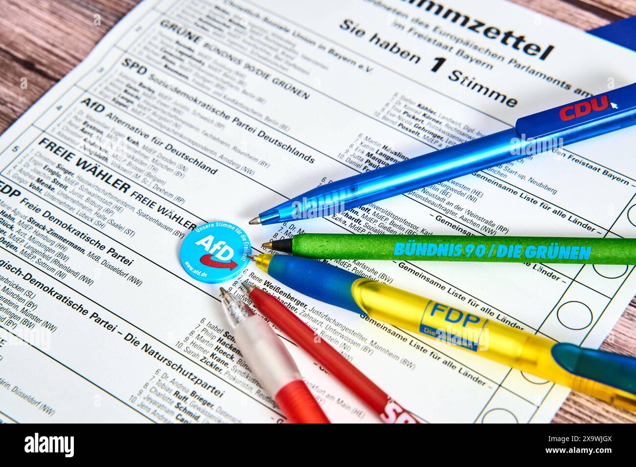 Bavaria, Germany - 30 May 2024: Symbolic picture of the European ...