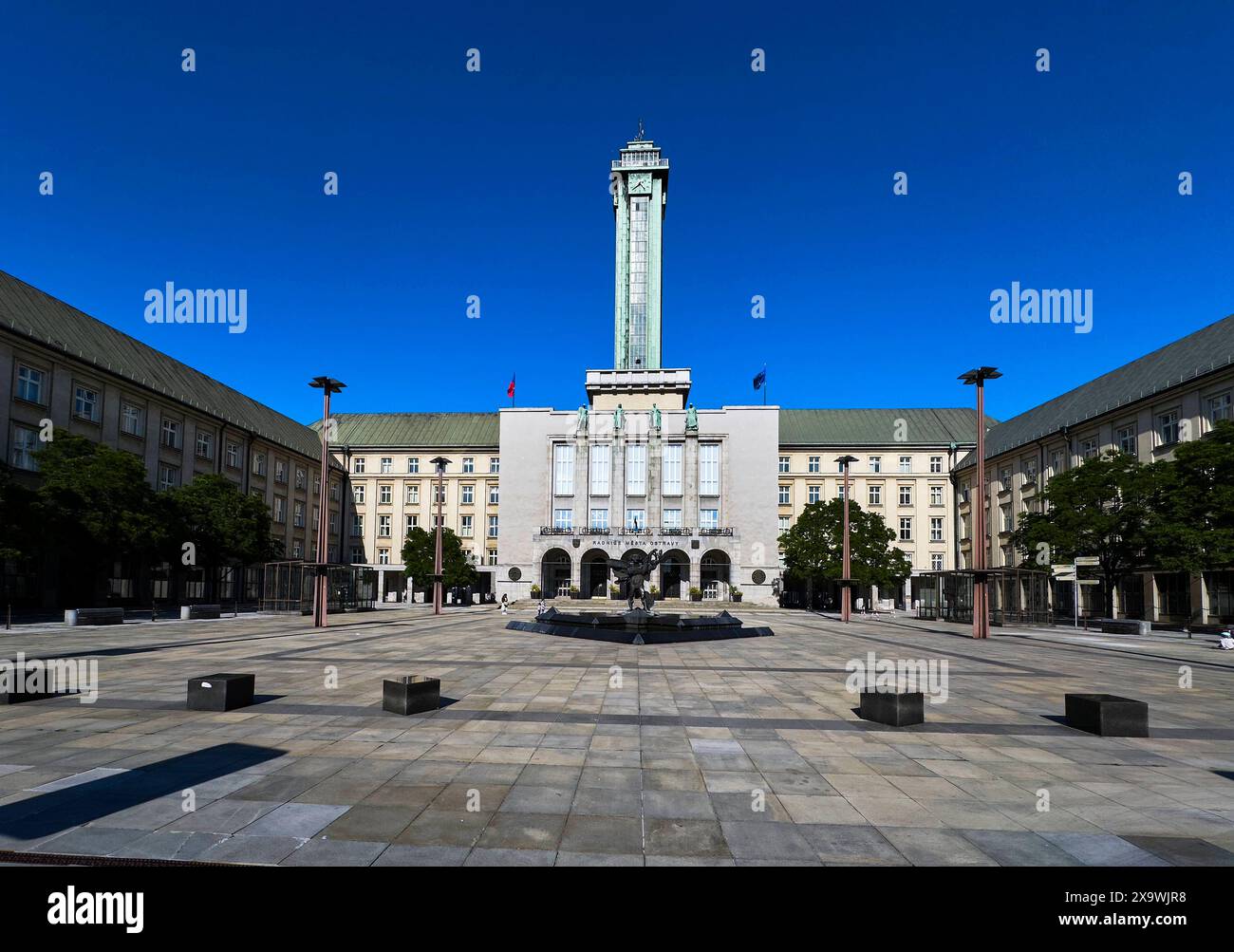 New Cityhall, Rathaus with tower in Ostrava, Czechia, May 14, 2024 ...