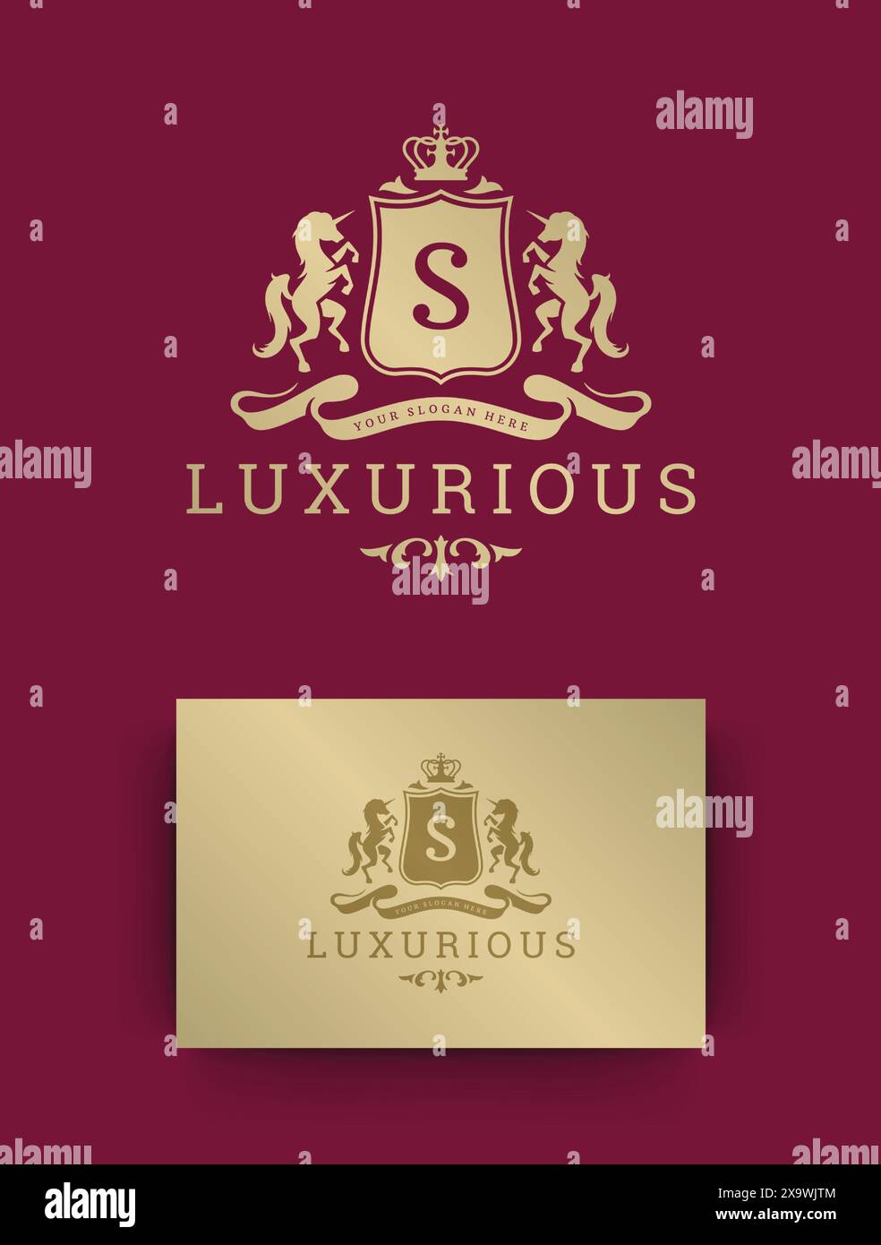 Luxury Logo Monogram Template Design Vector Illustration Royal