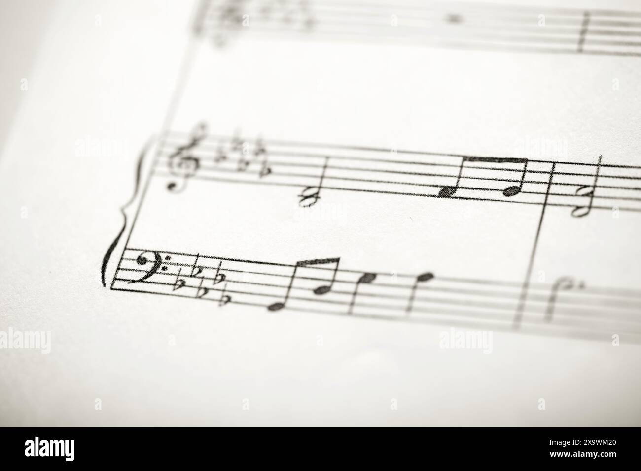 Close up of a score printed on white paper Stock Photo - Alamy