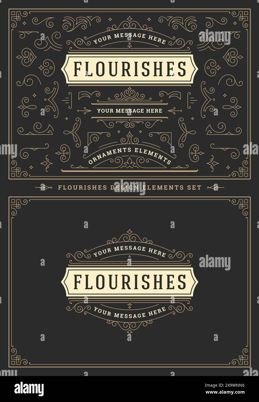 Vignettes decorations Stock Vector Images - Alamy