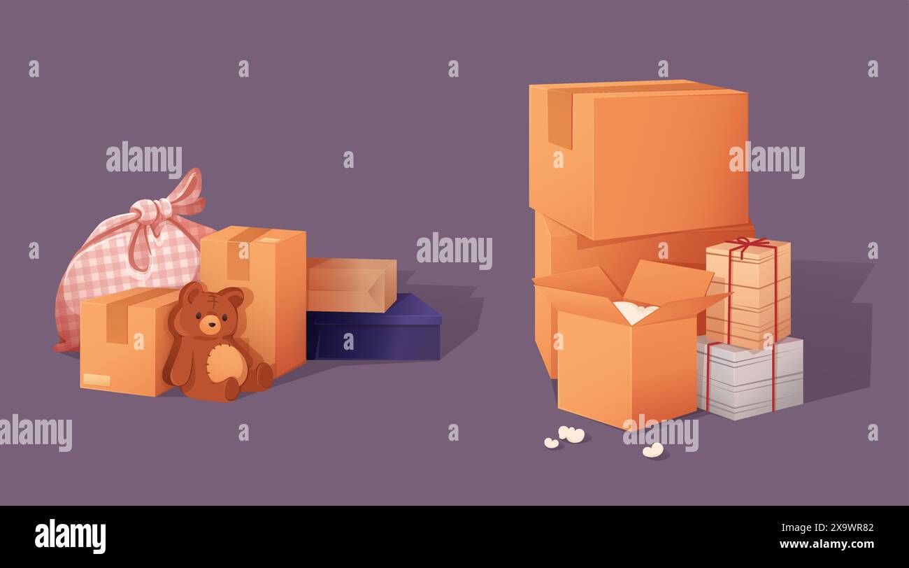 Junk box attic Stock Vector Images - Alamy