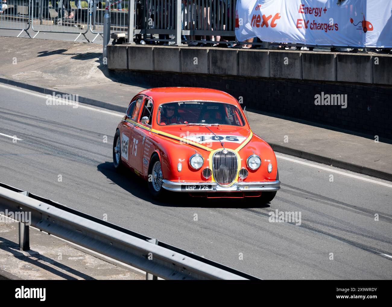 Jaguar Mk 1 on the Sprint Circuit. UHP726. Coventry Motofest 2024, West ...