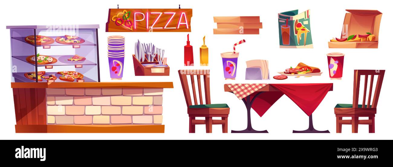 Food court hall Stock Vector Images - Alamy