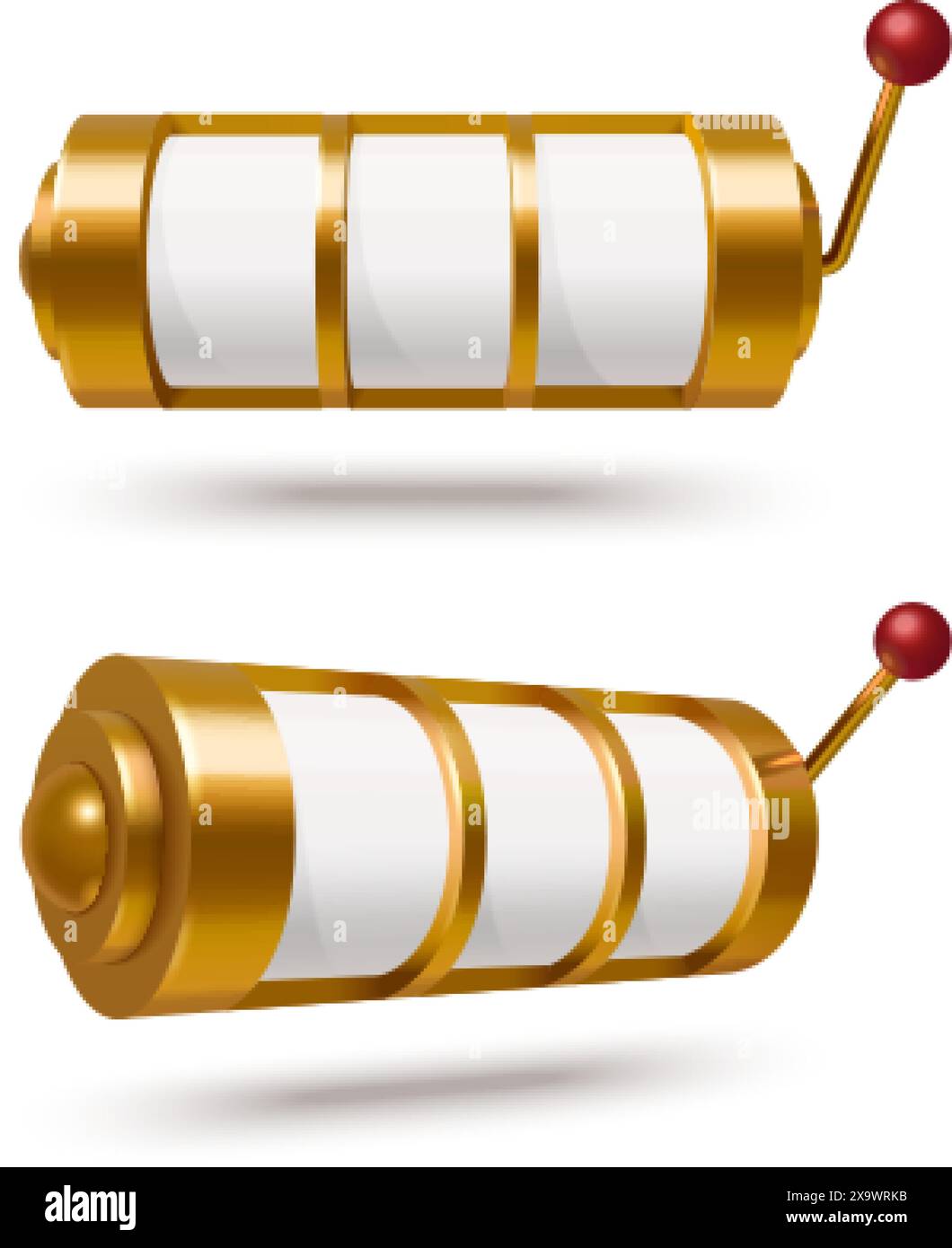 3d casino jackpot slot lever for lucky game icon. Gold machine wheel ...