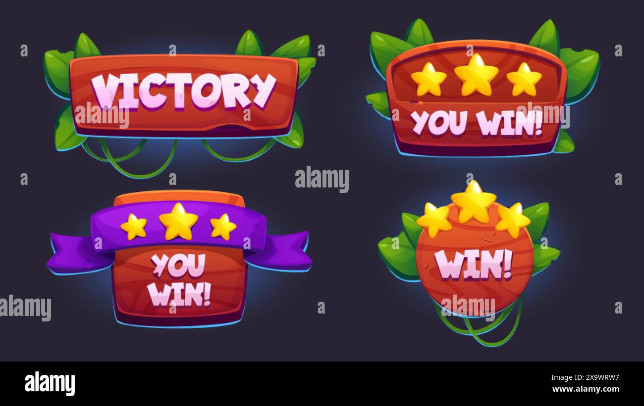 Victory popup Stock Vector Images - Alamy