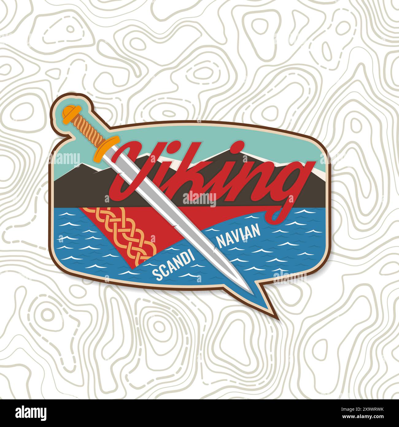 Viking warrior logo, badge, sticker. Vector. For emblems, labels and ...