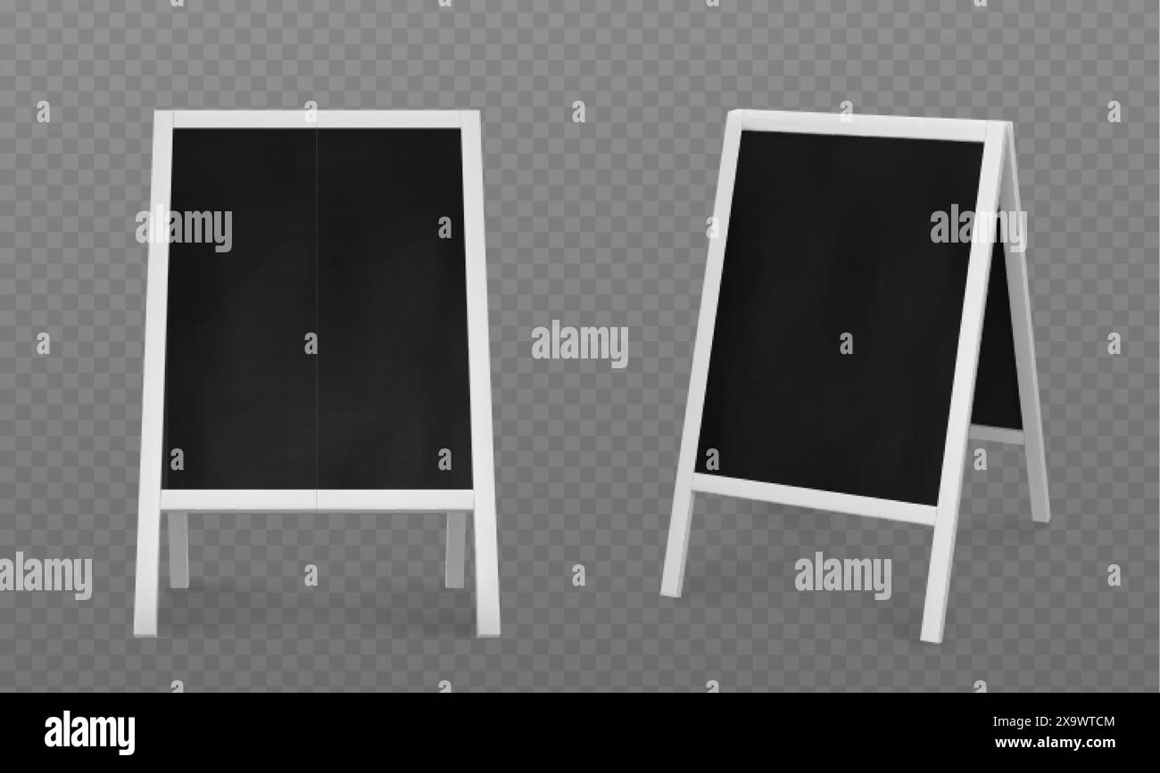 3d advertising sandwich board. Sign frame stand mockup. Easel billboard ...