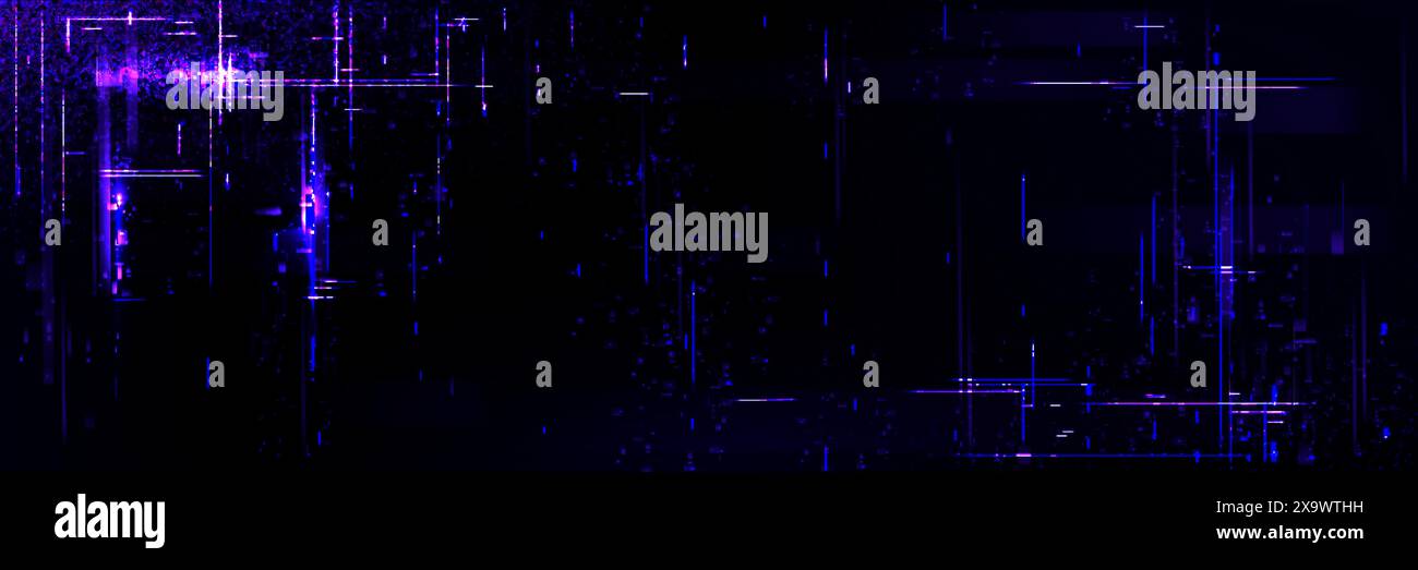 Vintage television screen effect with purple lines and pixels texture ...