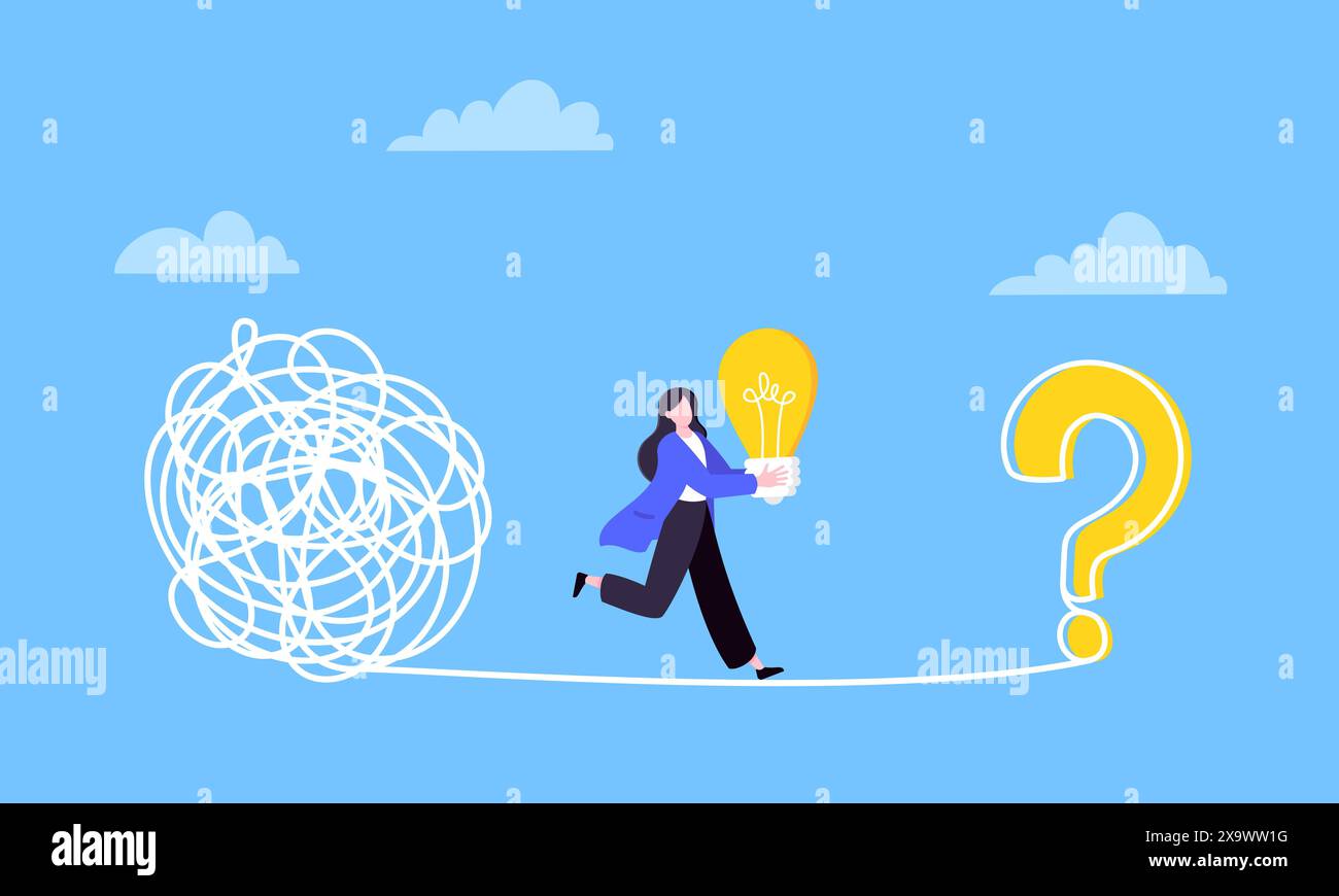 Understanding problem solution simplify challenge Stock Vector Image ...