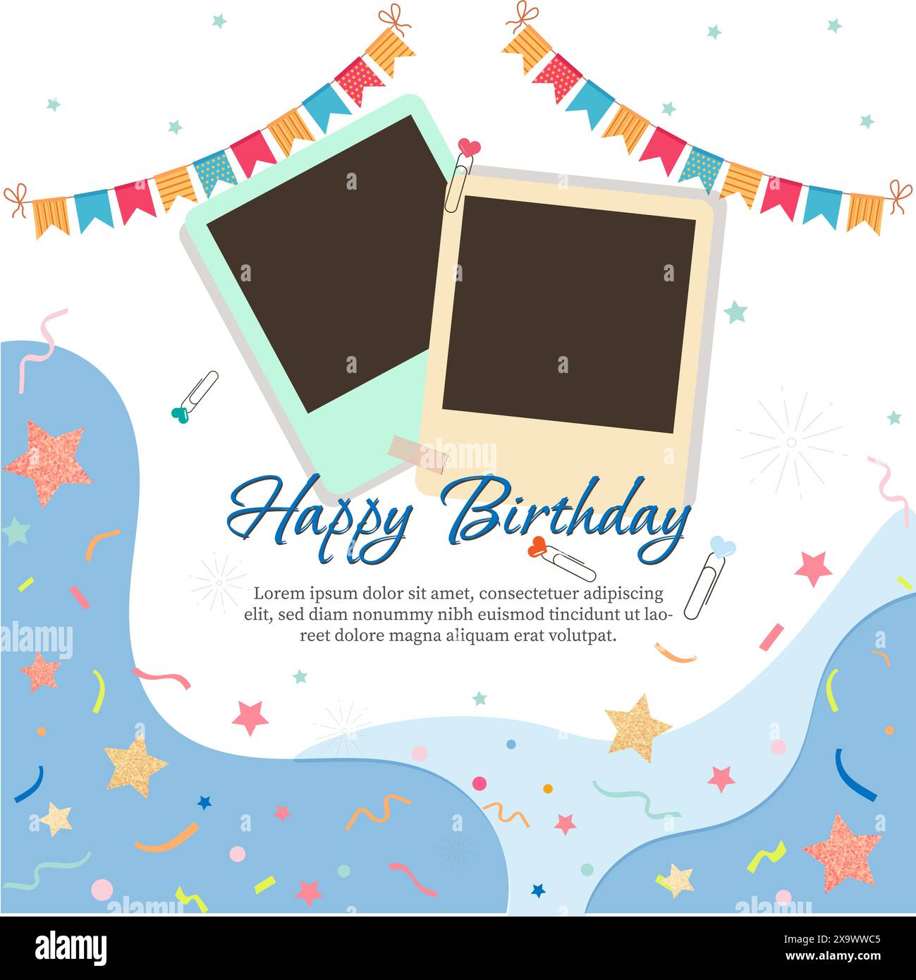 Birthday photo template hi-res stock photography and images - Alamy