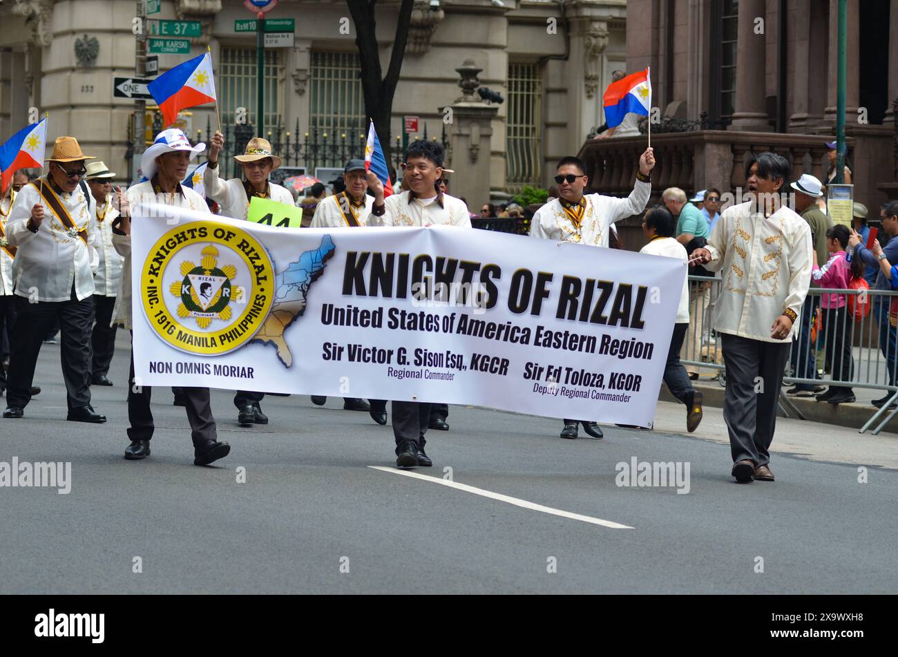 New York, New York, USA. 2nd June, 2024. The Knights of Rizal marches ...