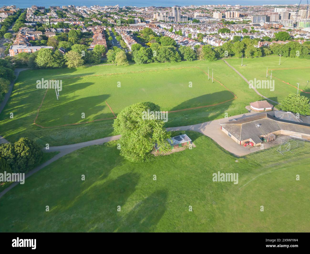 aerial view of hove town and the recreation ground in east sussex Stock ...