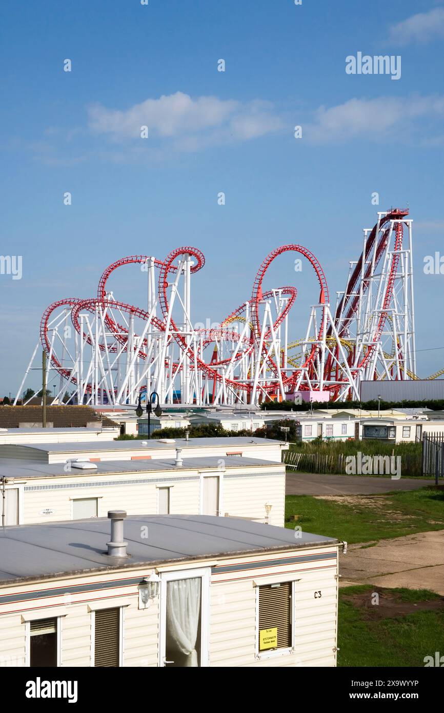 fantasy island roller coaster and caravan park at ingoldmells on the ...