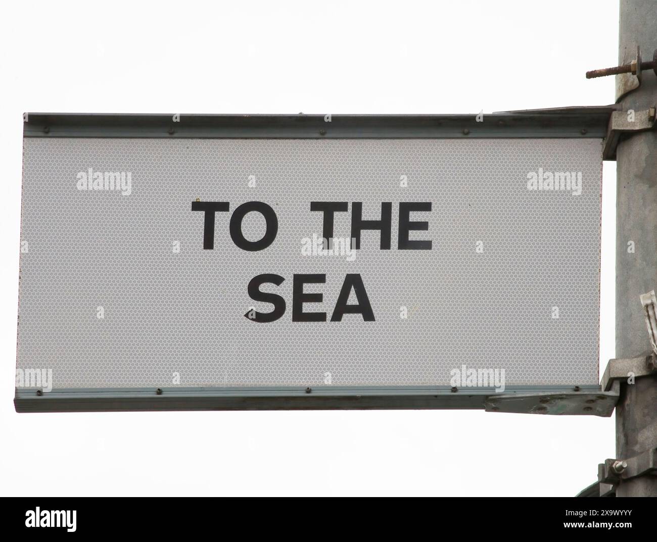sign to the sea at chapel st leonards on the lincolnshire coast Stock ...