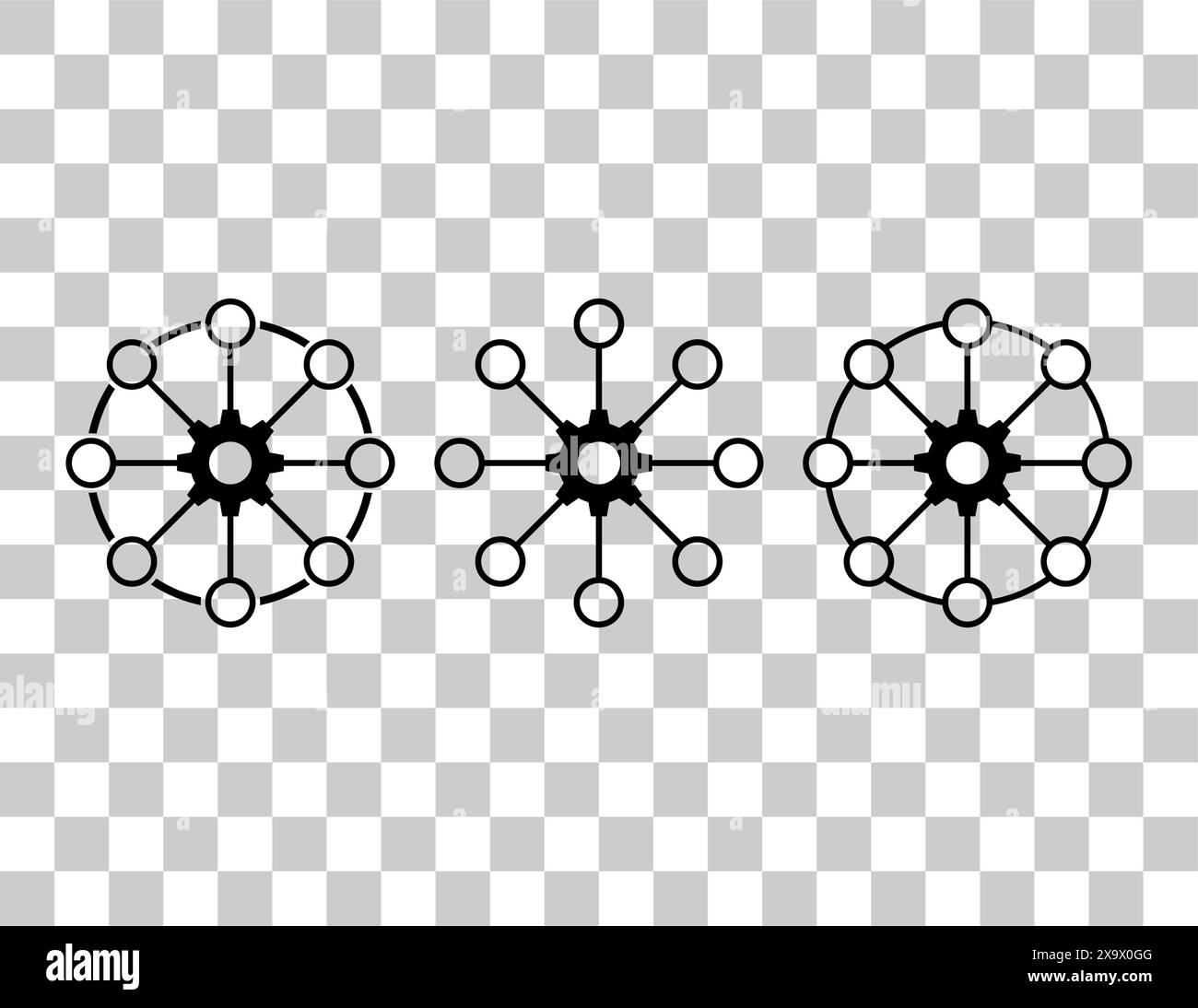 Set of Multichannel digital design icon, omnichannel flat web symbol ...